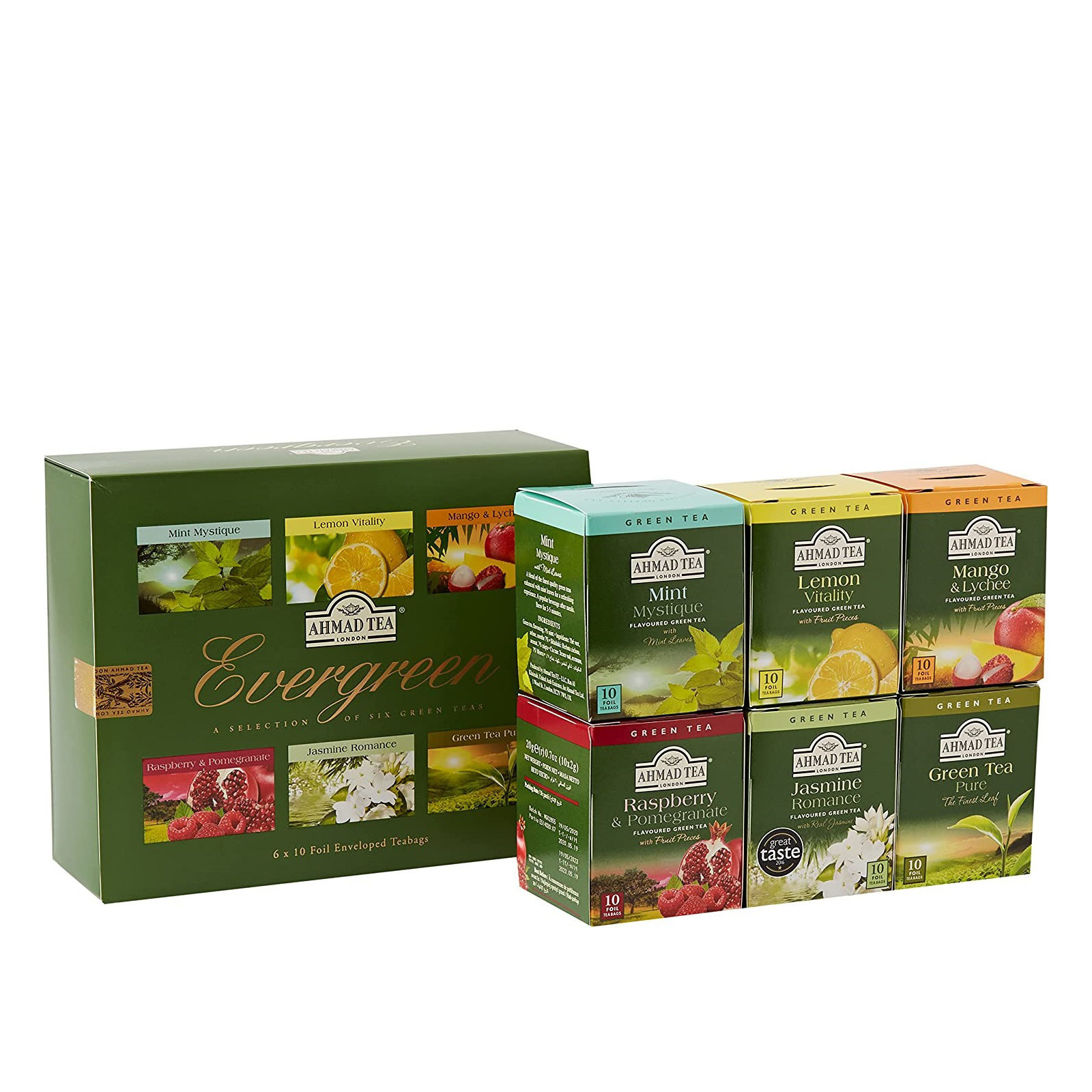 AHMAD TEA Evergreen Tea Bags 60Pcs 115g | Hiland Beauty